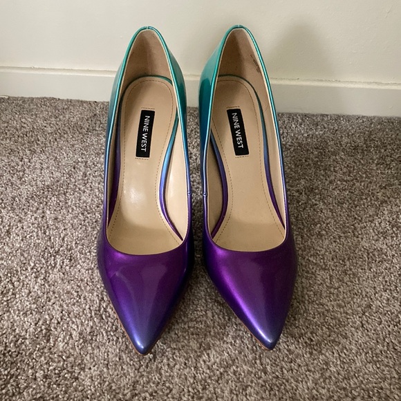 Nine West | Shoes | Purpletealblue Gradient Heels | Poshmark